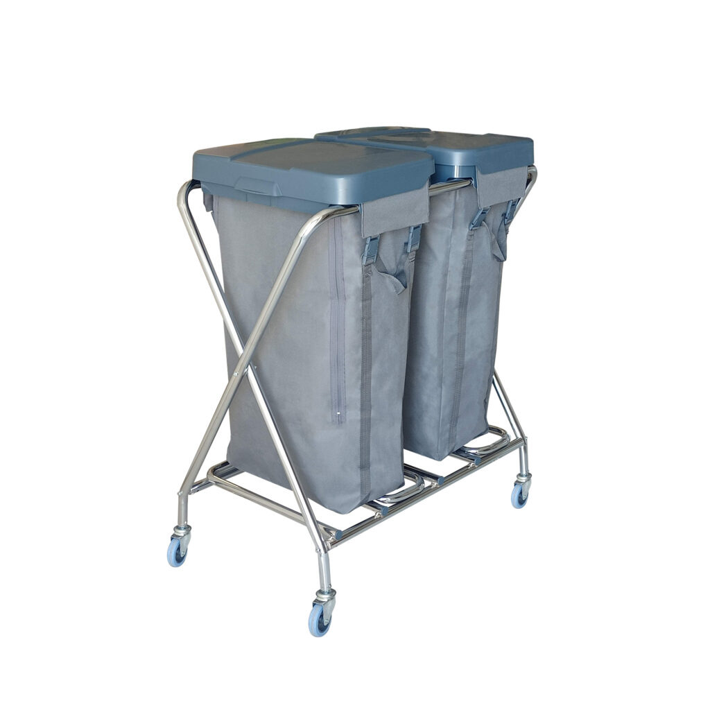 CHARIOT A LINGE DOUBLE COMPARTIMENTS 200 Litres - Maroc - Greenlab ...